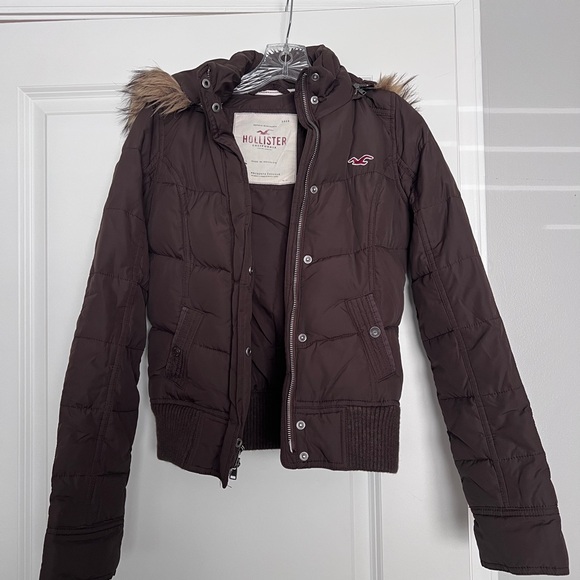 Hollister | Jackets & Coats | Vintage Hollister Brown Puffer Jacket ...